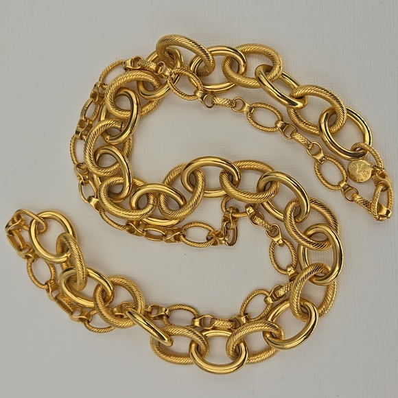 Loren Hope | Jewelry | Loren Hope Chunky Gold Tone Links Necklace ...